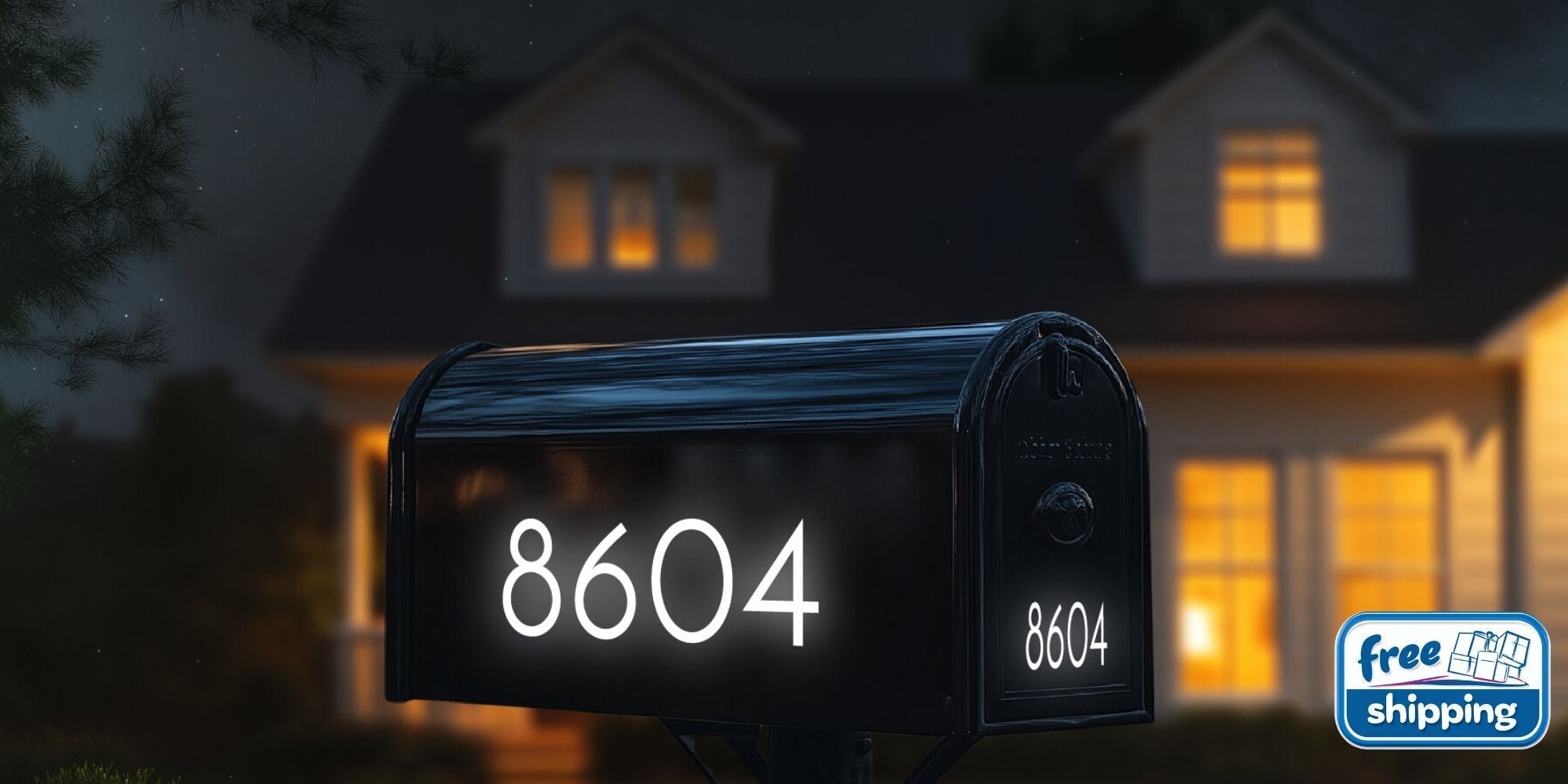Reflective Mailbox Numbers, Custom Mailbox Decals & Engraved Tags