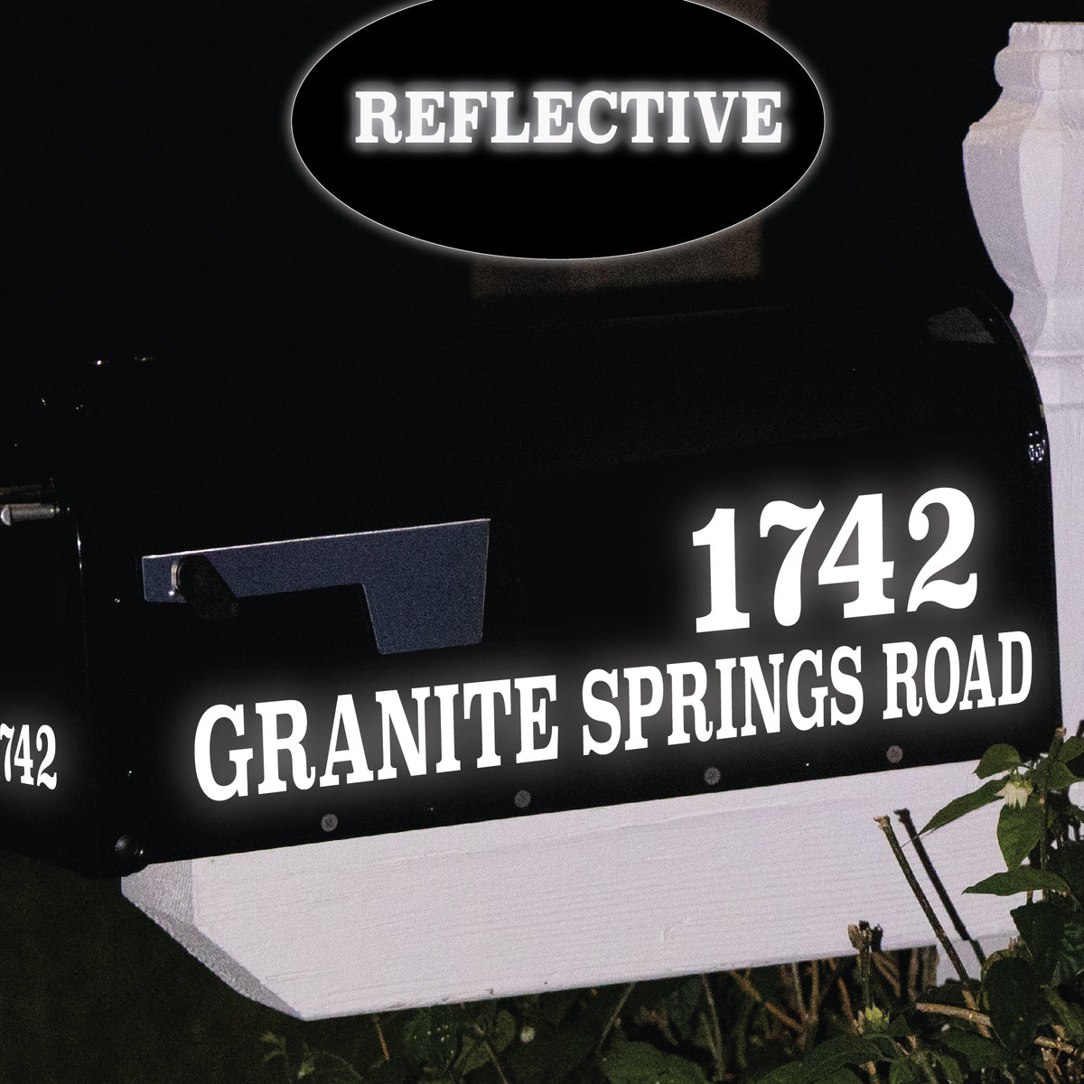 Custom Reflective Mailbox lettering for Home Visibility