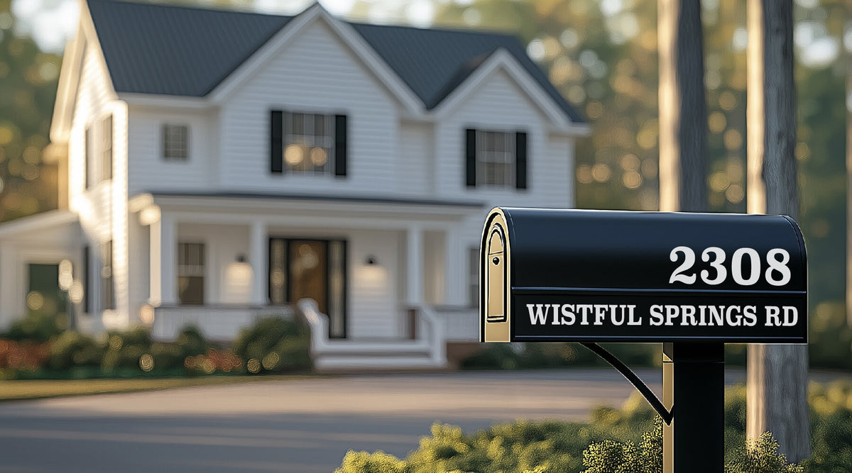Reflective Mailbox Numbers, Custom Mailbox Decals & Engraved Tags