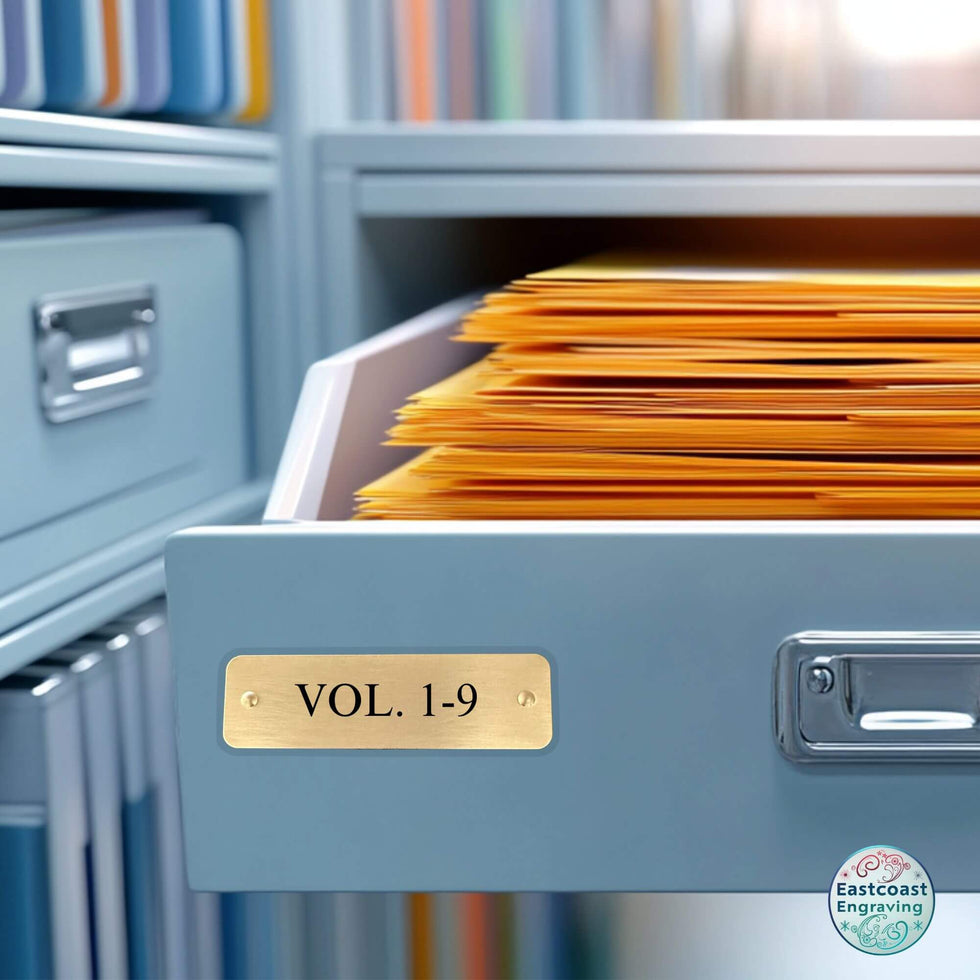 Custom Engraved Metal Labels | Durable Adhesive Backing