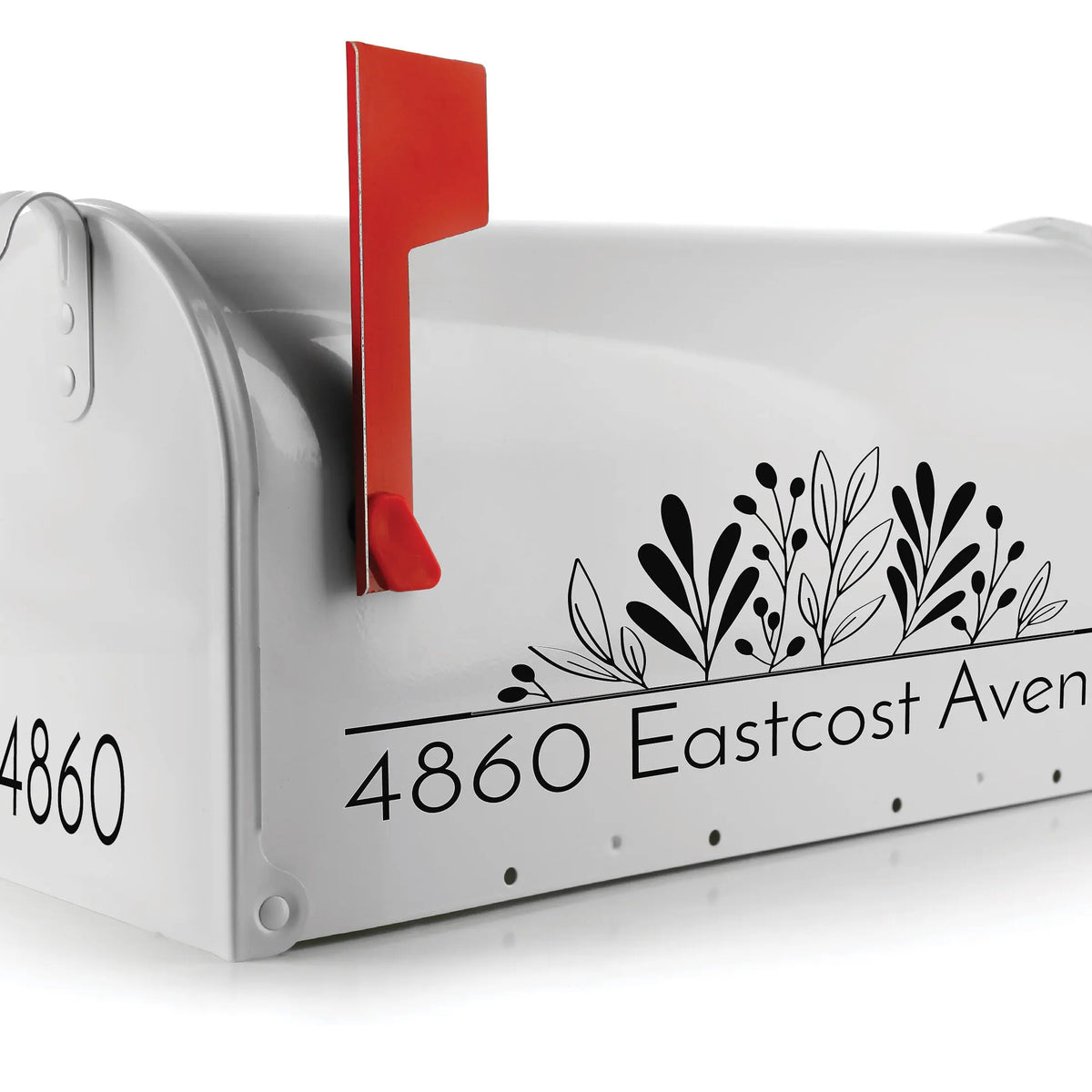 Custom Floral Mailbox Decal – Personalized Vinyl Mailbox Lettering ...