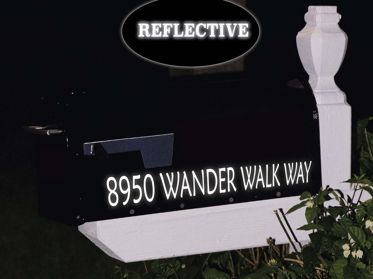 Reflective Mailbox Numbers & Letters - Bold & Elegant Decals ...