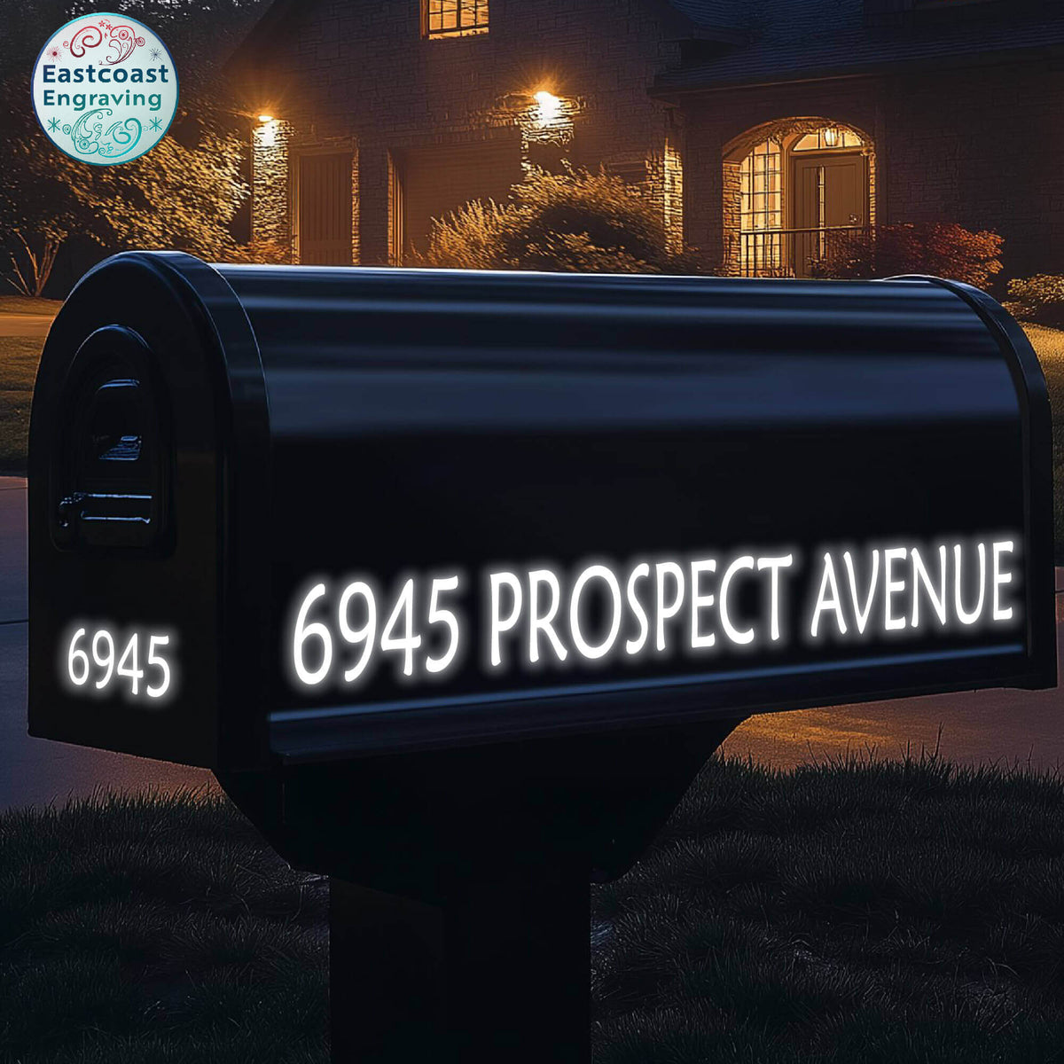 Reflective Mailbox Address Decals | Custom Vinyl Lettering