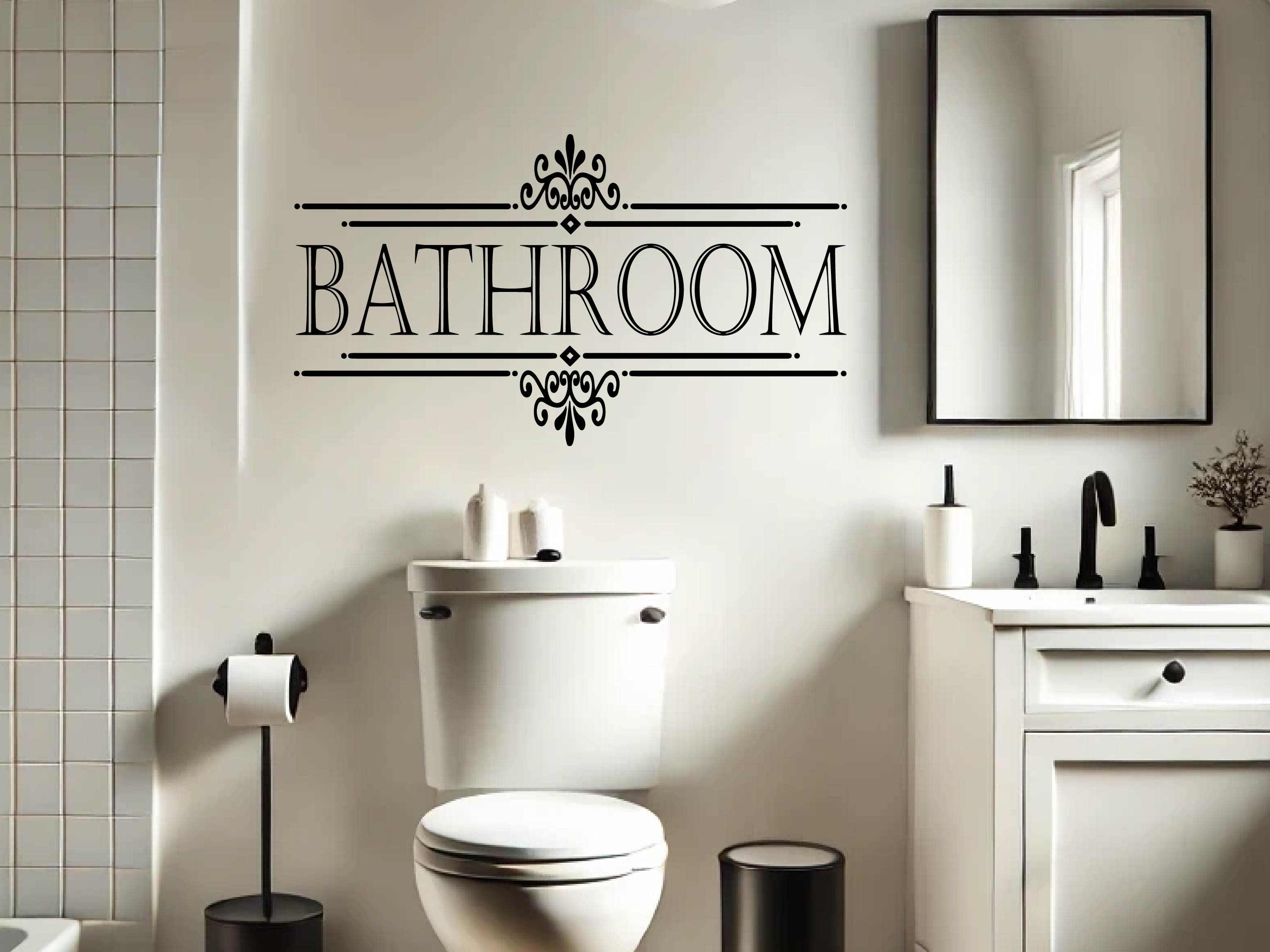 Bathroom Wall Decal Modern Bathroom Vinyl Wall Art