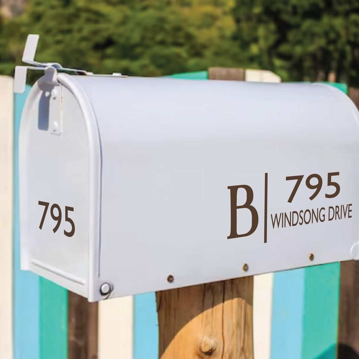 Custom Initial Mailbox Decal | Vinyl Address Stickers