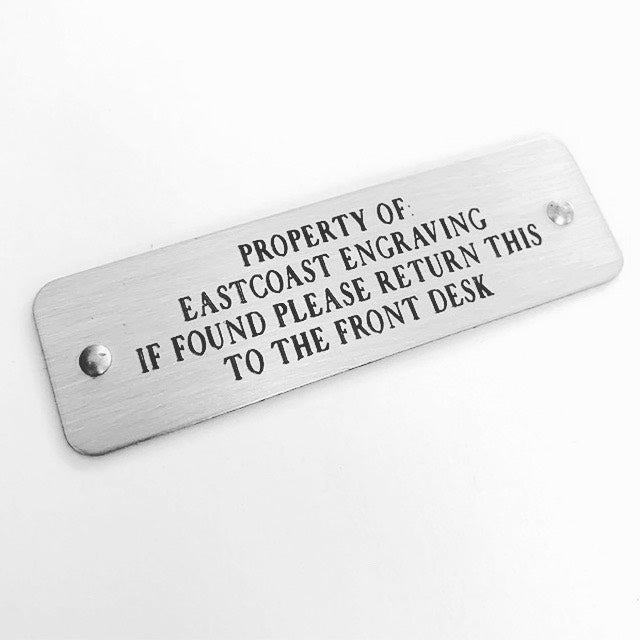 Custom Engraved Adhesive Metal Tags - Durable & Stylish Labels
