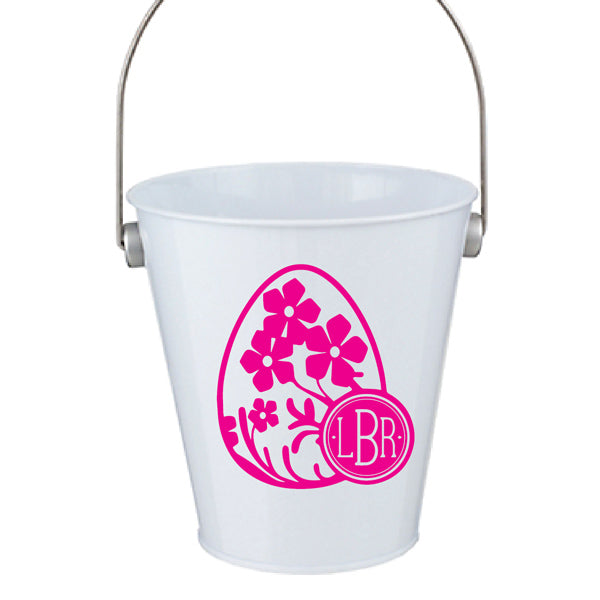 Floral Easter Egg Decal | Personalized Vinyl Monogram Sticker